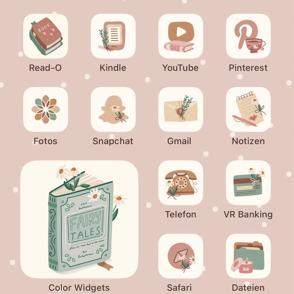 Book Lover App Icons, Bookworm Ios Icons, iPhone Icons for Book Lovers ...