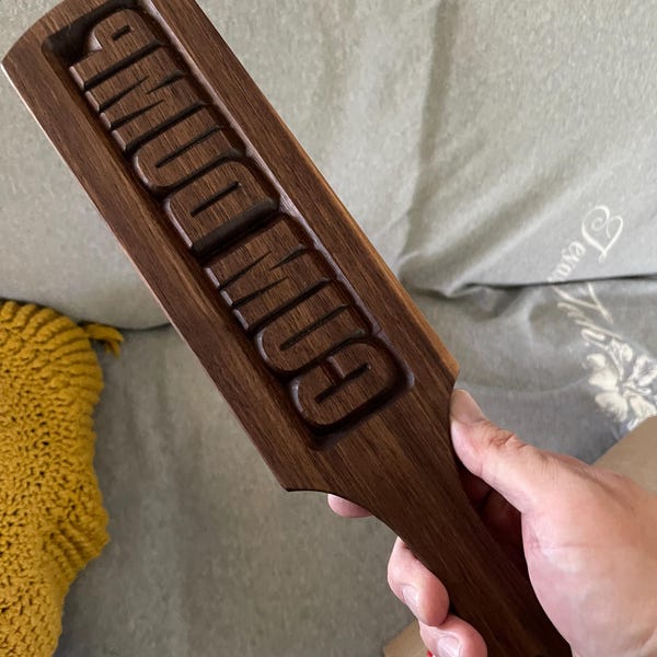 14 Inch Paddle With Custom Inset Stamp Lettering - Etsy