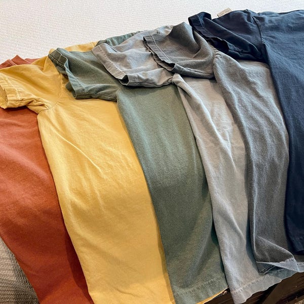 Comfort Color Tshirt,embroidered Shirt, Color Washed Shirts, Comfort ...