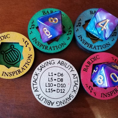 Monster Tokens Starter Pack woodencolour Dungeons and Dragons Tokens ...
