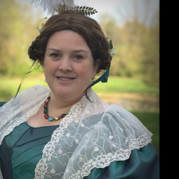 Lace Kerchief-18th Century-colonial-ivory Net Lace-1700's Era-regency ...