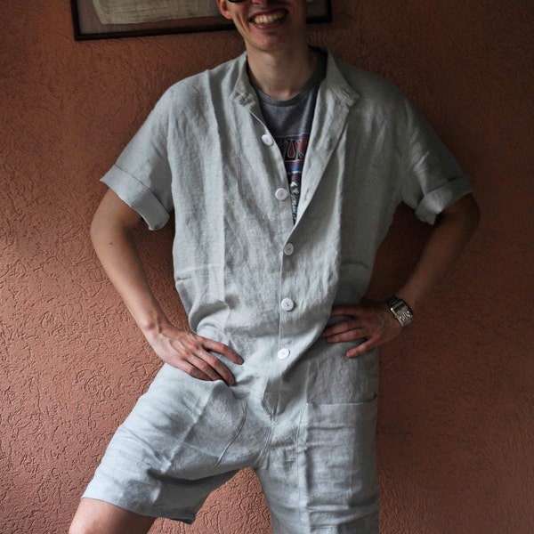 Artist Smock Loose Linen Tunic Plus Size Tunic Oversized Tunic, Linen ...