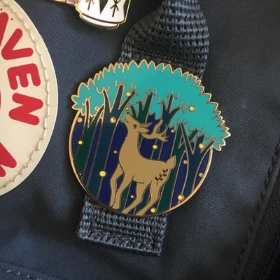 Firefly Forest Hard Enamel Pin Glow in the Dark Enamel Pin Deer Lapel ...