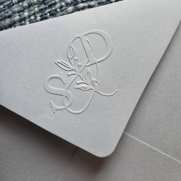 Personalized Wedding Embosser Stamp, Custom Monogram Embosser, Custom ...