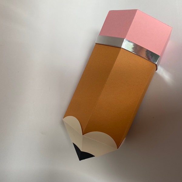 3D Pencil Box SVG Template: Back to School Favor Box (PDF) - Etsy