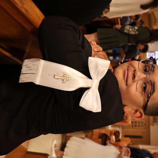 First Communion Arm Bow Chalice White Boy - Etsy