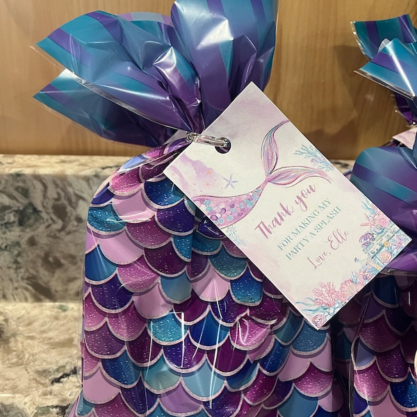 Mermaid Party Favors Bags, Mermaid Party Goodie Candy Bags, Mermaid ...
