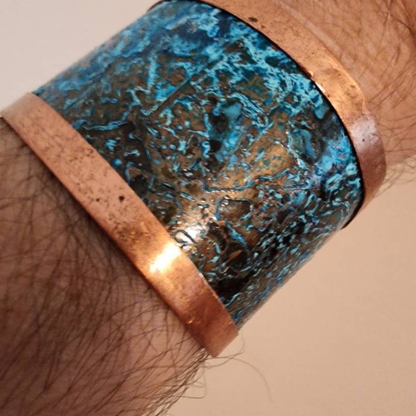 Copper Cuff Bracelet Recycled Jewelry Handmade Copper Jewelry Patina ...