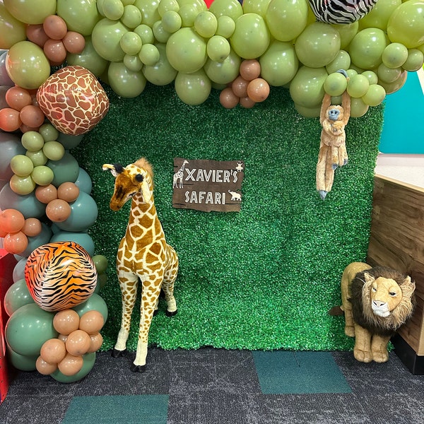 Safari Theme Wild One Sign First Birthday Party Jungle Animals Theme ...