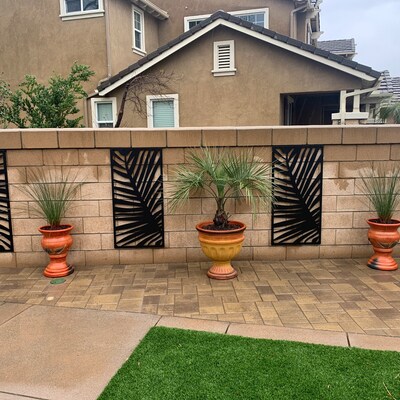 Metal Privacy Screen, Laser Cut Decorative Steel Privacy Panel Metal ...