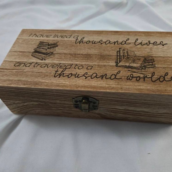 Wooden Bookmark Storage Box | Bookmark Holder | Wooden Book Box ...