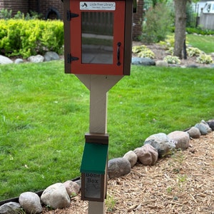 LITTLE FREE LIBRARY® Two Story Modern With Official Charter Sign ...