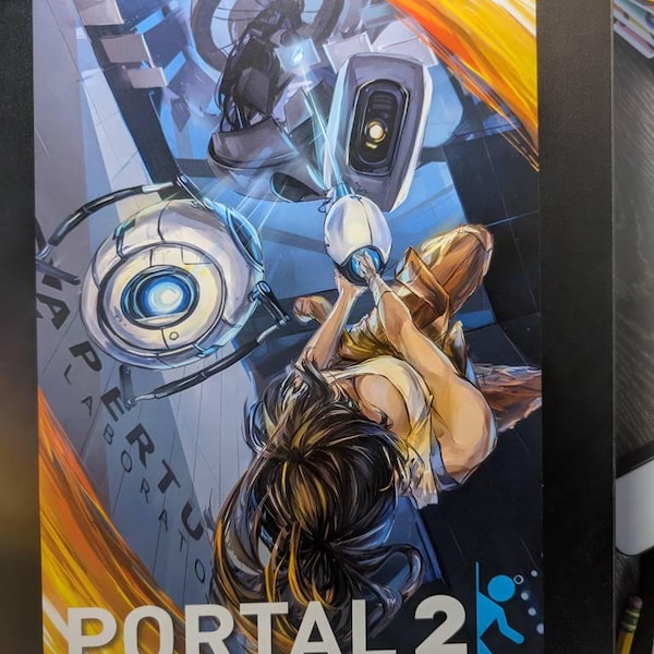 Portal 2 Poster, Wall Art & Home Decor, Puzzle Platform Video Game ...