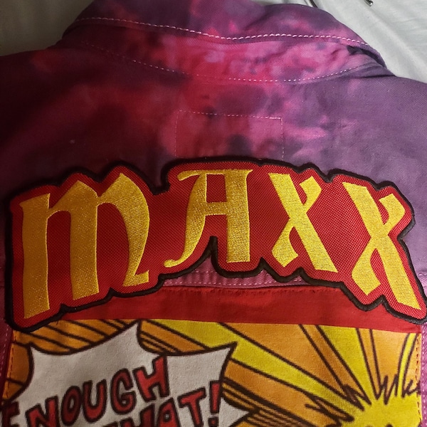 Custom Embroidered Patch - Top and Bottom Ribbon Rocker Motorcycle ...