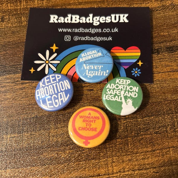 4 Vintage Remake Political Button Badges Socialist Liberal Healthcare ...