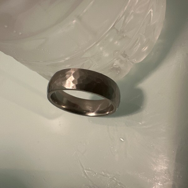 Titanium and Carbon Fibre Wedding Ring Matt Finish. Comfort Fit ...
