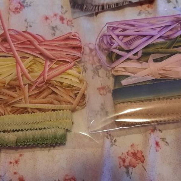 French Ombre Antique Ribbons for Flowers - Etsy