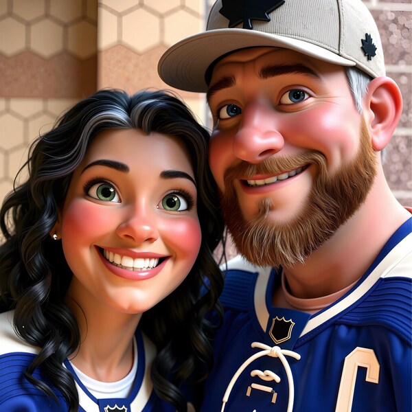 Custom Pixar-style Character, Personalised Family Portrait, Customized ...