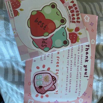 Best Friend Frog Sticker/cute Frog Stickercottagecore Kawaii - Etsy UK