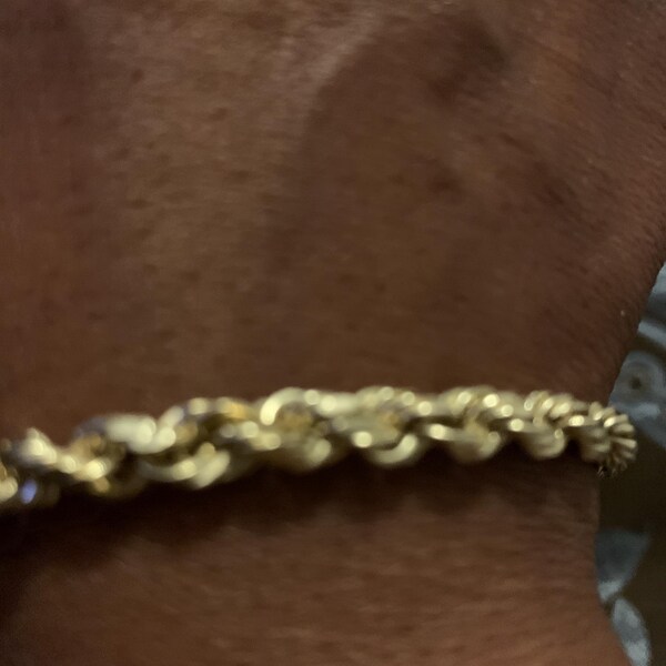 14K Gold Rope Chain Gold Rope Chain Bracelet 3mm, 4mm, 6mm, 8mm 14K ...