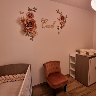 Prénom en bois à personnaliser, décoration murale pour décorer chambre ...