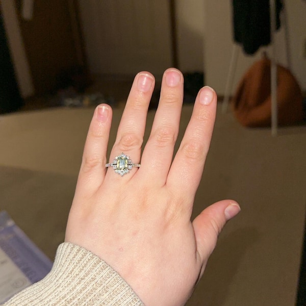 Sea Vintage Green Moss Agate Ring Sterling Silver Ring Natural Agate ...