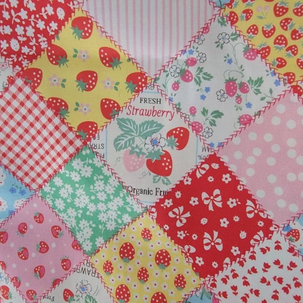 100% Cotton Fabric-cute Patchwork Strawberry Lace Fabric Fabric Fruit ...