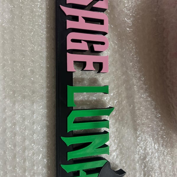 3D Printed Wicked Style Custom Name Plate - Etsy