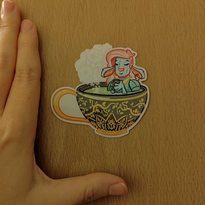 Baby Yoda Grogu Boba Tea The Mandalorian Star Wars Vinyl-Sticker ...