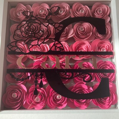 Rose Split Monogram Alphabet SVG Split Monogram Frame Alphabetmonogram ...