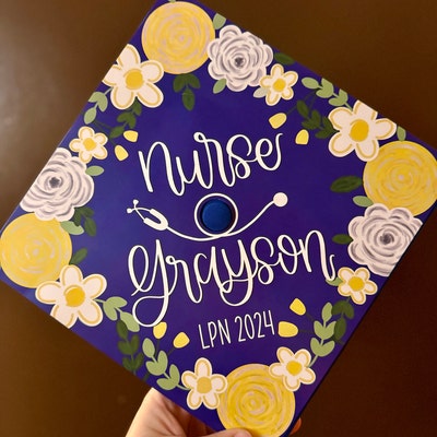 Custom the Emily Graduation Cap Topper, Nursing Graduation Cap ...