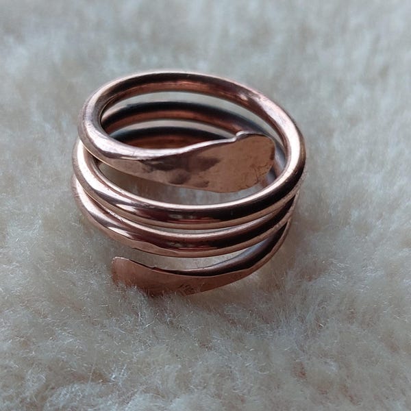 Pure 100% Copper Wrap Ring, Arthritis Thumb Ring, Solid Copper Ring ...