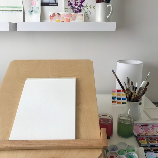 THE WORKS Louden Adjustable Drawing Board • Custom Art Board • Rotating ...