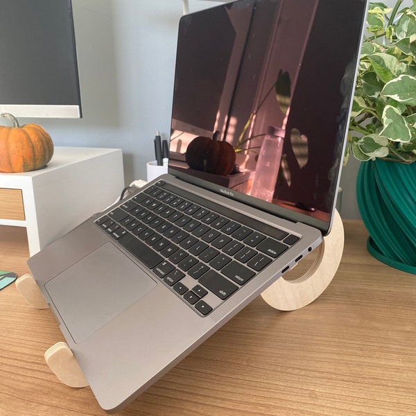 Dual Printer Stand. Wood Monitor Stand. Computer Screen Riser, Desk ...