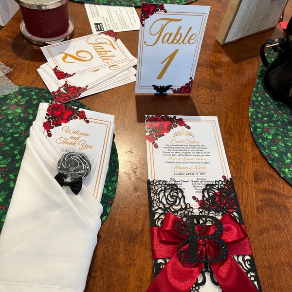 Charro Quinceanera Invitation Red Ribbon Invitation, Charra Quinceanera ...