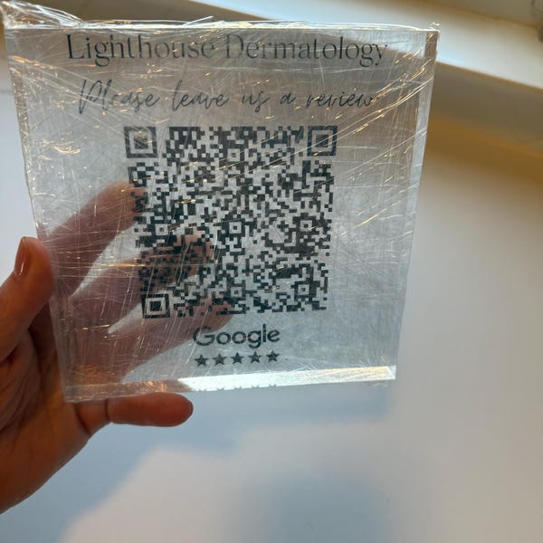 Google Review Plaque, Custom QR Code Acrylic Display, Small Business ...