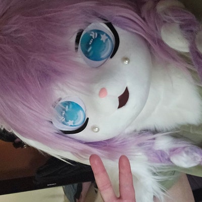Kig Fursuit Head Cat Furry Head With Lolita Clips, Kig Kemono Fursuit ...