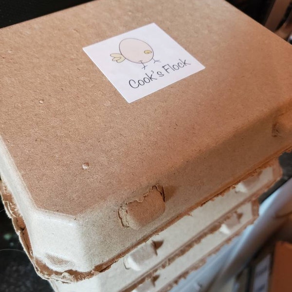 Split-apart Egg Cartons - Vintage Printed Design - Each Carton Can ...