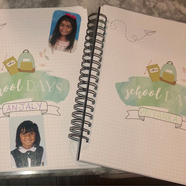School Years Memory Book | Back to School Years Scrapbook Keepsake Book ...
