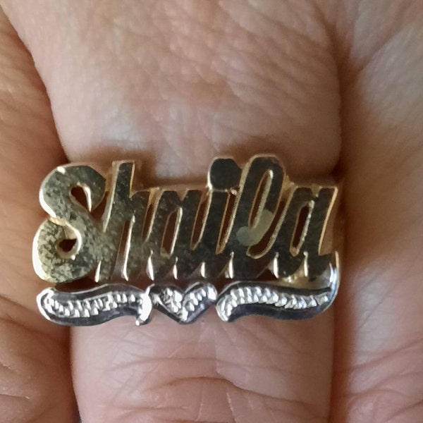 Personalized Name Ring in Sterling Silver - Etsy