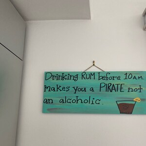 Pirate Sign, Drinking Sign, Rum Sign, Porch Sign Patio Sign, Tiki Bar ...