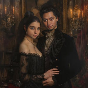 Custom Mafia Couple Portrait From Photo. Personalized Gift for Couple ...