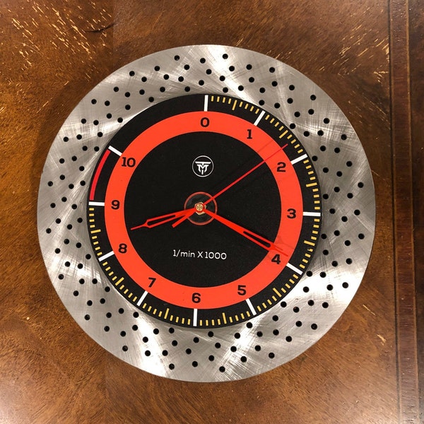 Motor Racing Inspired Handcrafted Brake Rotor Wall Clock - Etsy