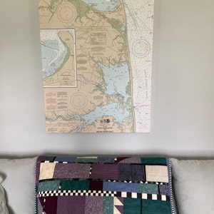 CUSTOM Nautical Map / Chart Printed on Canvas, Acrylic, or Metal Most ...