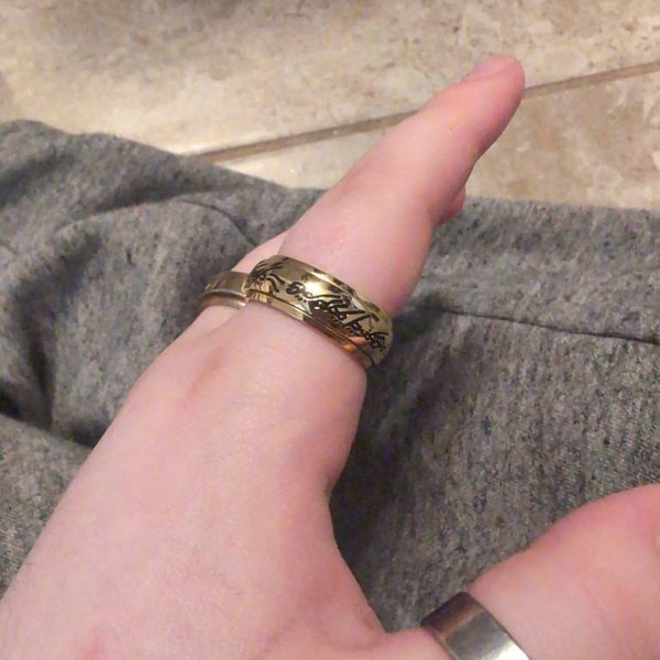 Hammered Gold Rings, Biker Go-to Rings, Western Denim Wear Rings, Hip ...