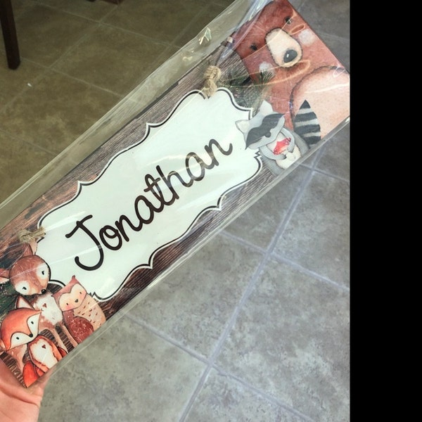 Woodland Animals Classroom Door Sign, Personalized Teacher Door Sign - Etsy