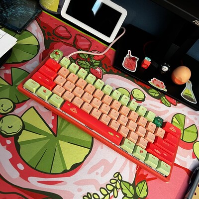 ARTISAN Cottagecore Keycaps Frog Mushroom Daisy Flower Animal Spring ...