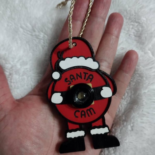 Santa Cam Svg, 2025 Christmas Ornaments Svg, Christmas Laser File ...