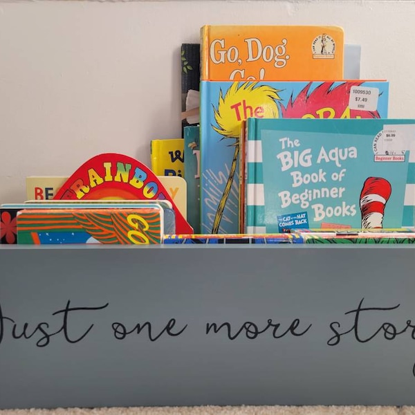 Just One More Story, Child Bookcase, Baby Book Box, Book Storage ...