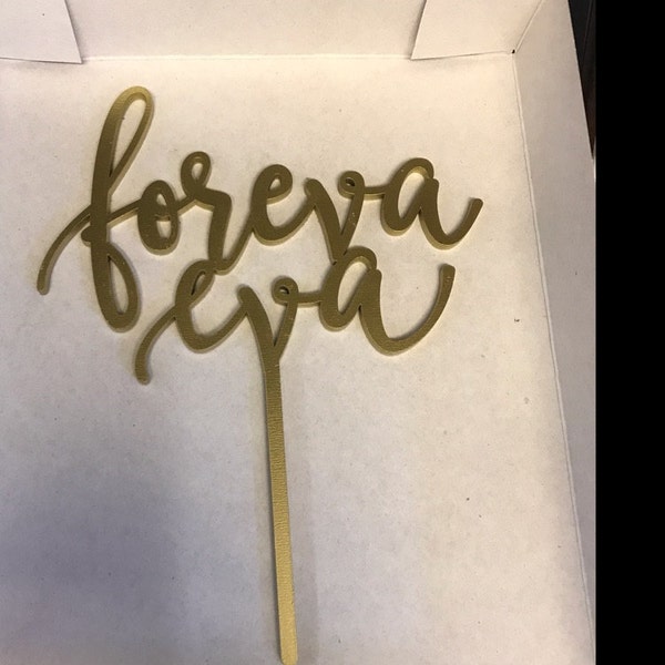 Foreva Eva Wedding Cake Topper, 6.5"w Inches, Forever Topper, Rustic ...